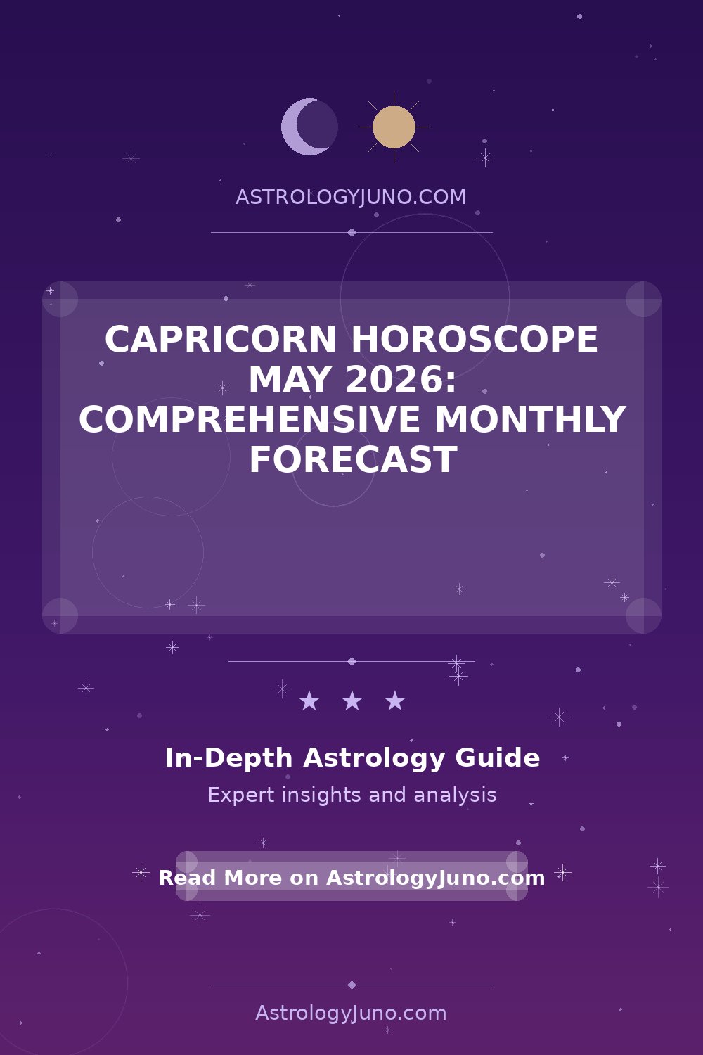 May 2026 Capricorn Horoscope: Insights & Predictions - Astrology Juno