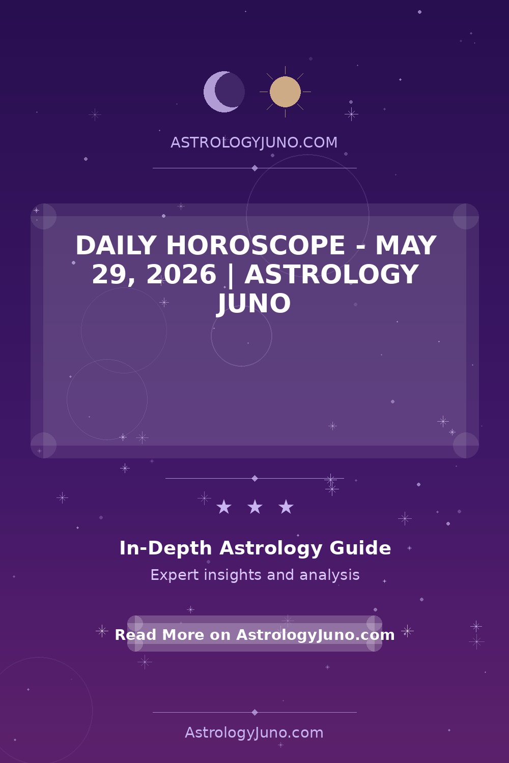 Daily Horoscope - May 29, 2026 | Astrology Juno