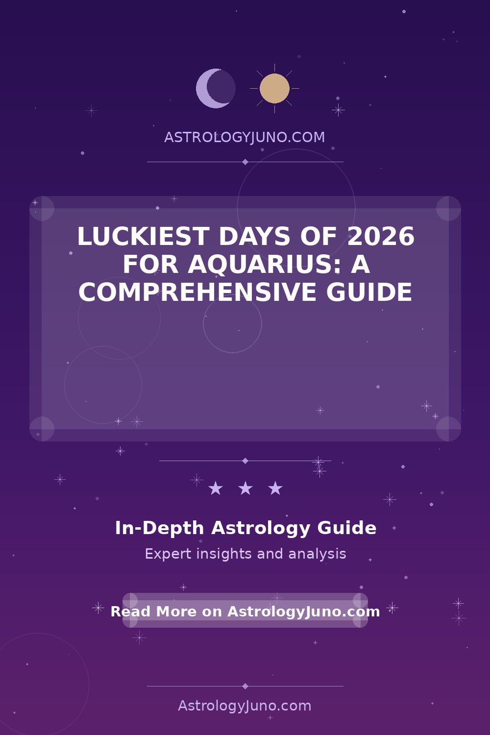 Luckiest Days for Aquarius in 2026 - Astrology Juno