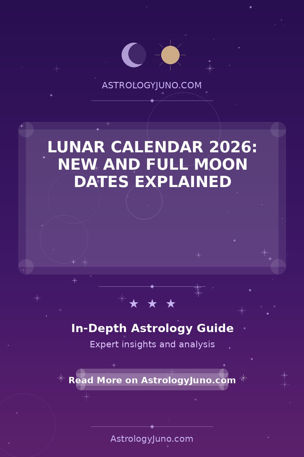 Complete Lunar Calendar 2026: New & Full Moon Dates - Astrology Juno