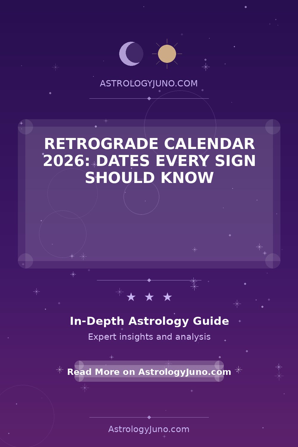Retrograde Calendar 2026: Key Dates for All Signs - Astrology Juno
