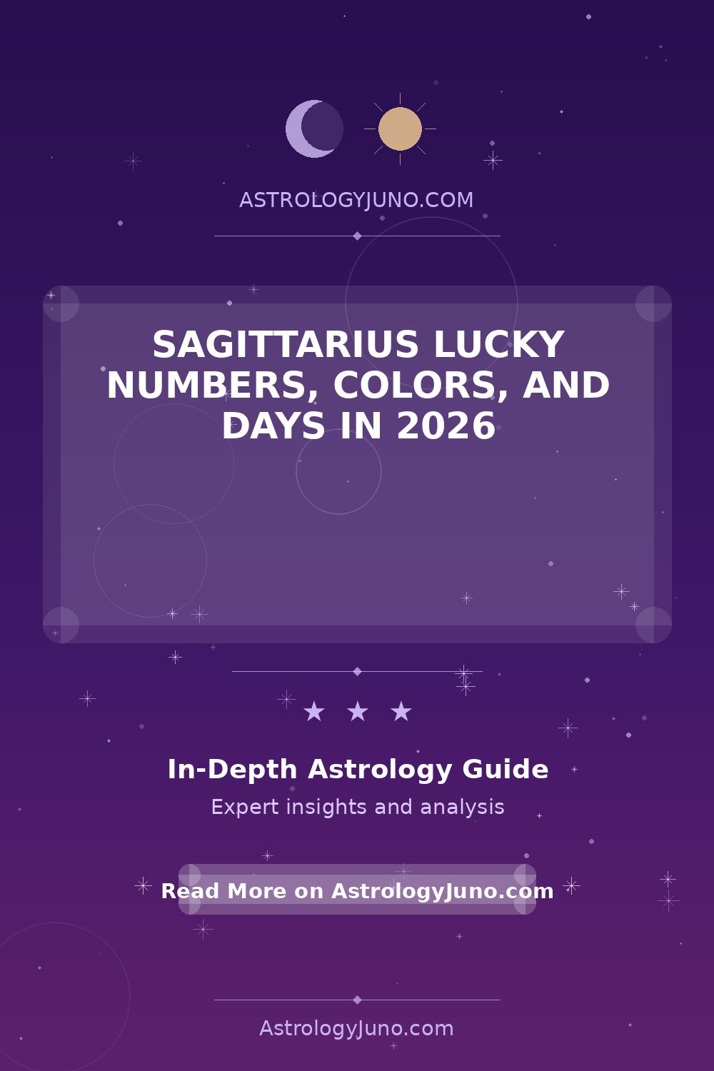Sagittarius Lucky Numbers, Colors, and Days in 2026 - Astrology Juno