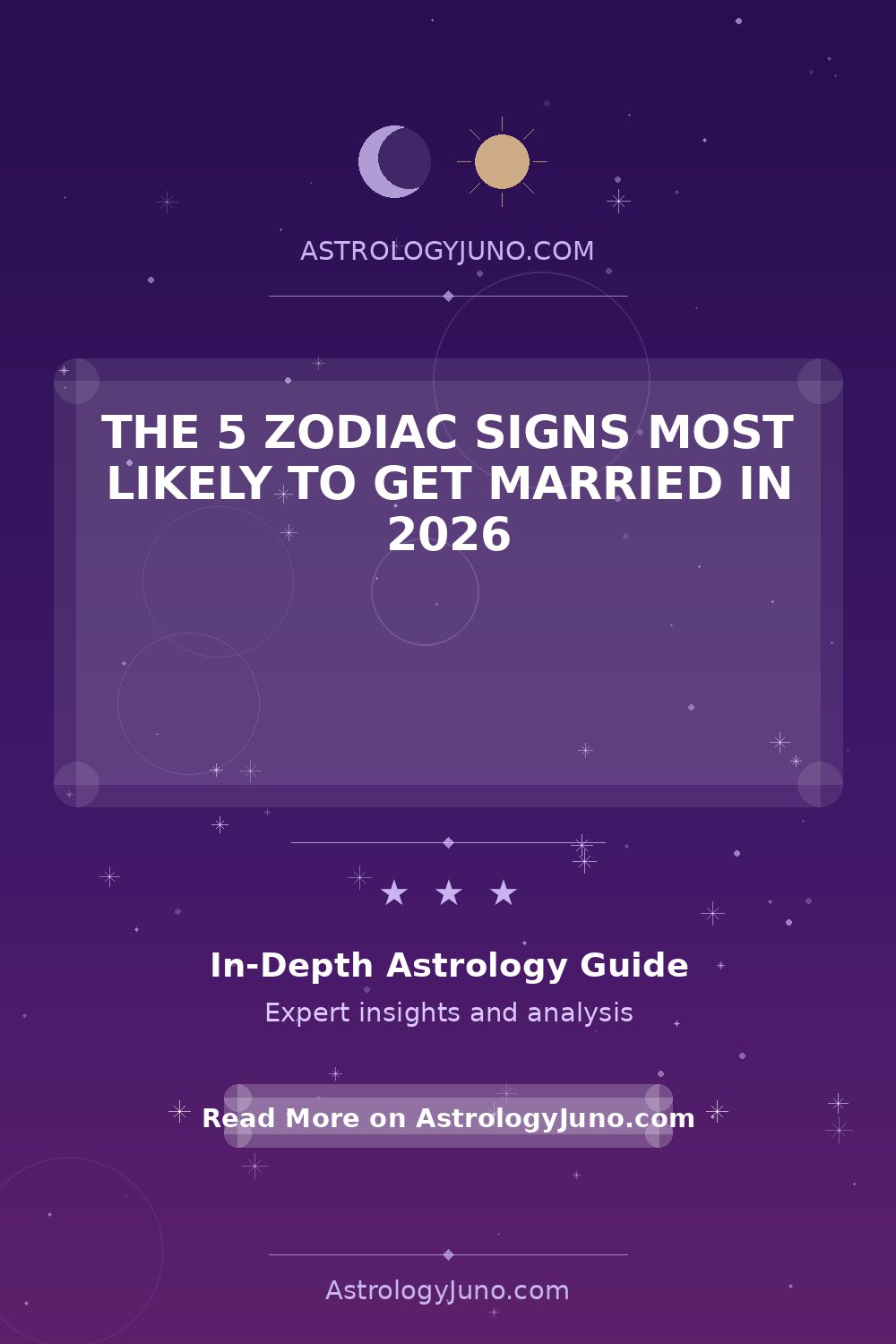 The 5 Zodiac Signs Most Likely to Get Married in 2026 - Astrology Juno