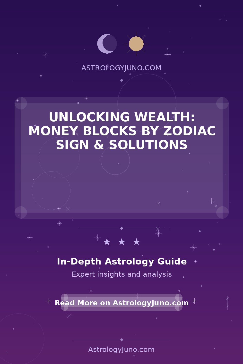 Money Blocks by Zodiac Sign and How to Clear Them - Astrology Juno